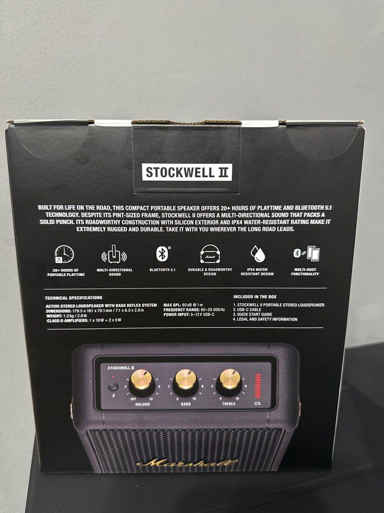 Brand New Marshall Stockwell II, Audio, Soundbars, Speakers ...