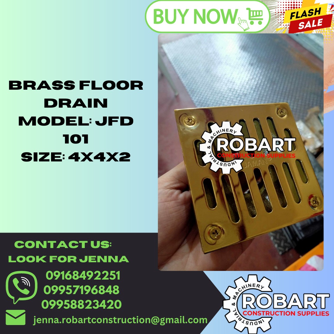 Brass Floor Drain Model: JFD 101 Size: 4x4x2, Commercial & Industrial ...
