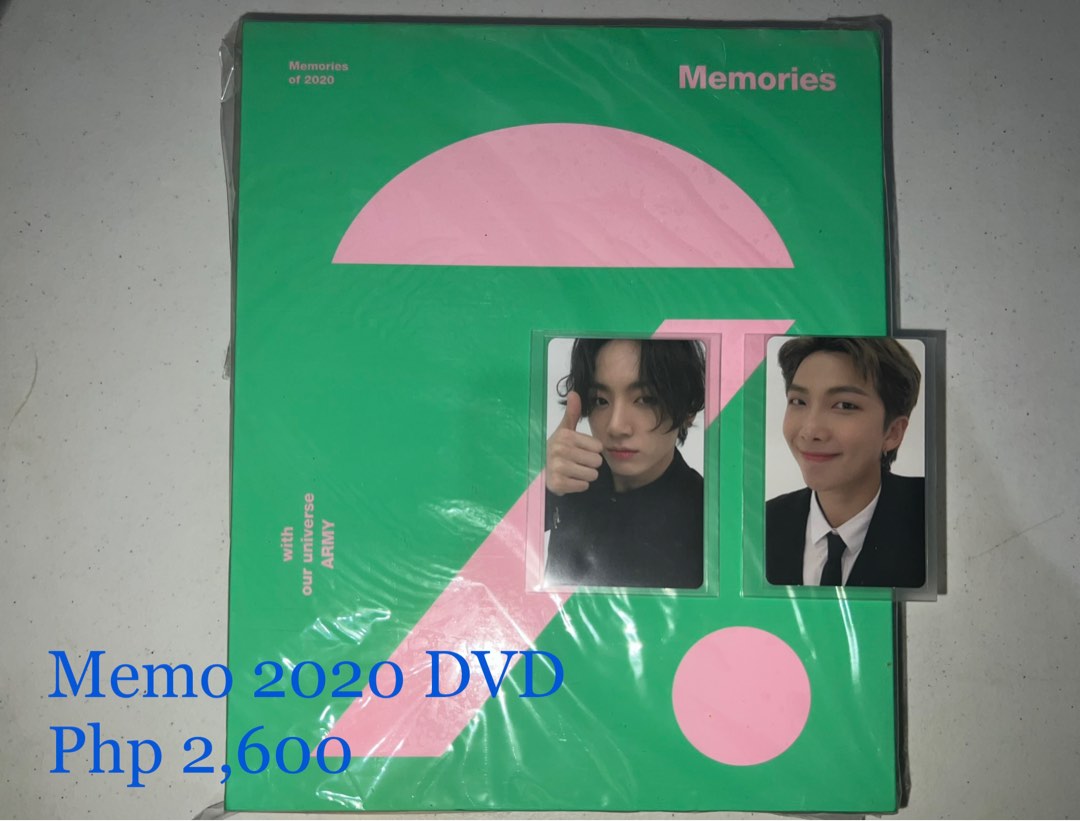 BTS Memories of 2020 DVD with Jungkook & RM PC on Carousell