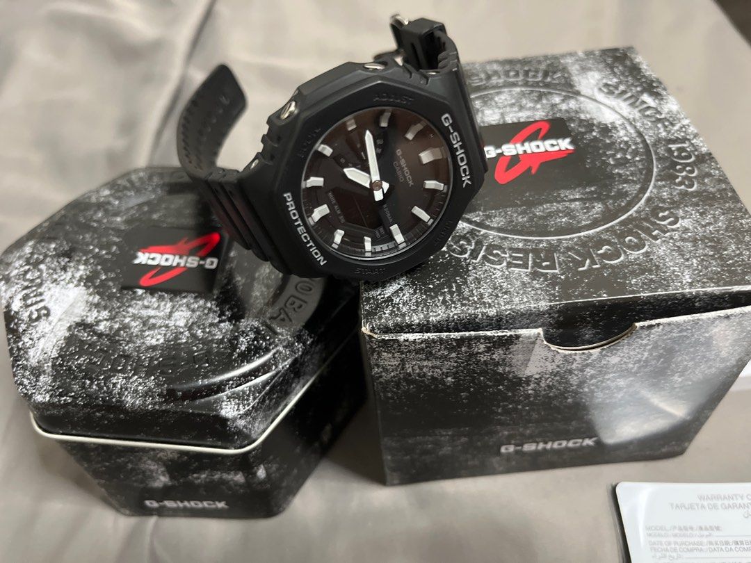 Casio G-Shock GA-2100-1A CasiOak, Men's Fashion, Watches & Accessories ...