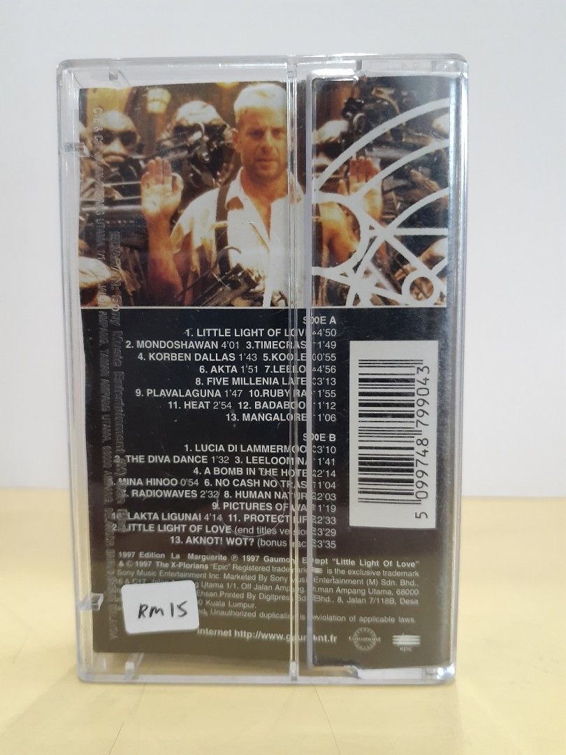 (Cassette) Eric Serra The Fifth Element, Hobbies & Toys, Music & Media ...