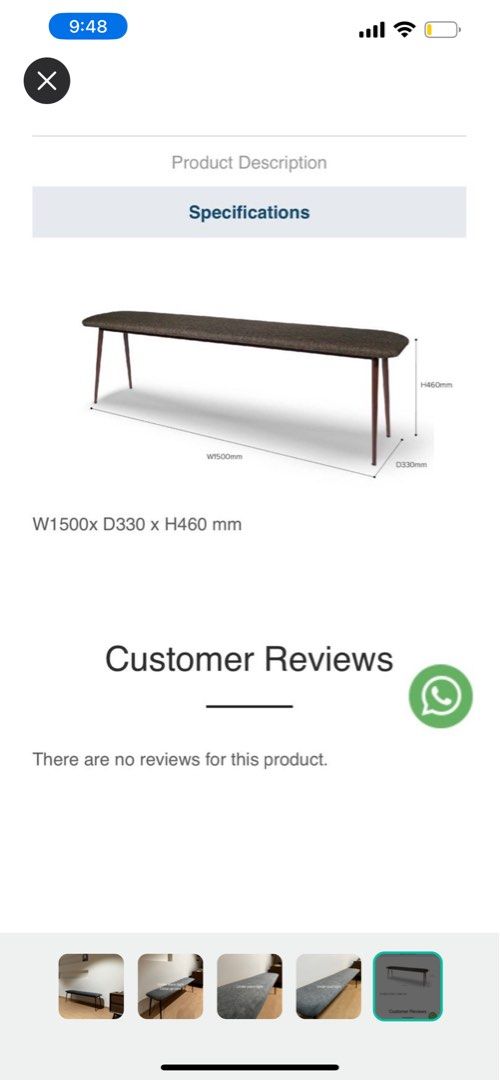 Cellini Henry Dining Bench, Furniture & Home Living, Furniture, Chairs on Carousell