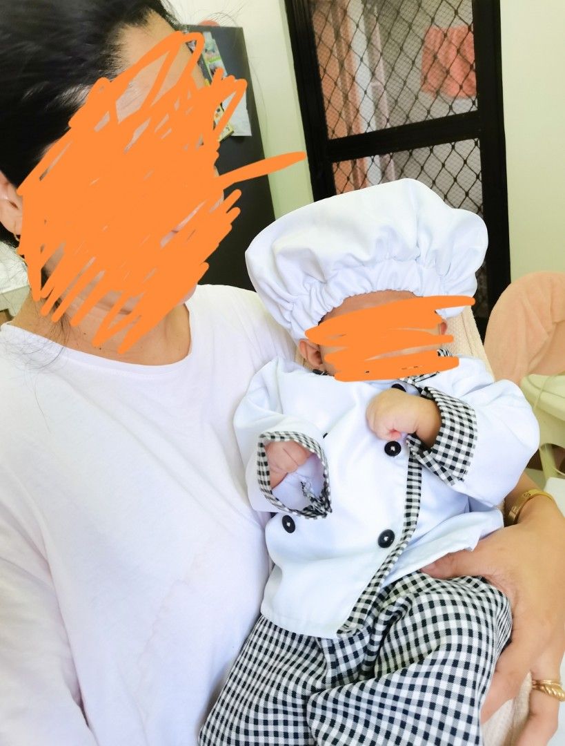 CHEF baby Milestone costume on Carousell