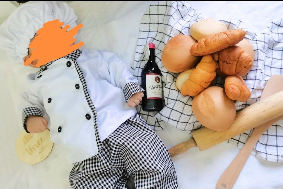 CHEF baby Milestone costume on Carousell