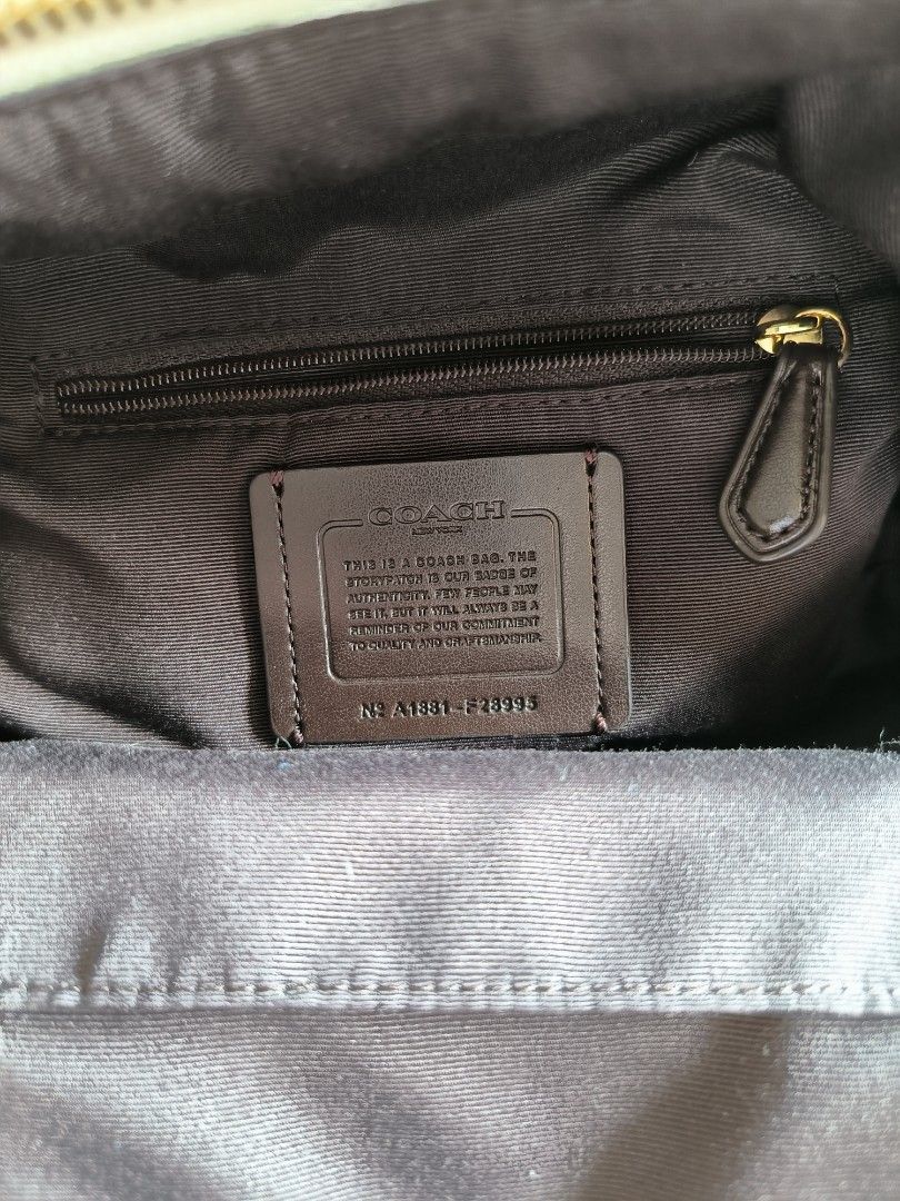 Coach Mini Charlie Backpack Preloved Original , Luxury, Bags & Wallets ...