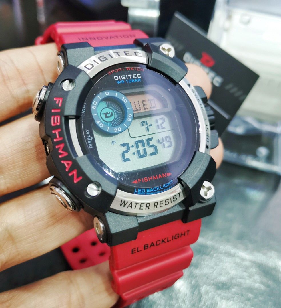 DIGITEC DIGITAL WATCH FISHMAN, Men's Fashion, Watches & Accessories ...