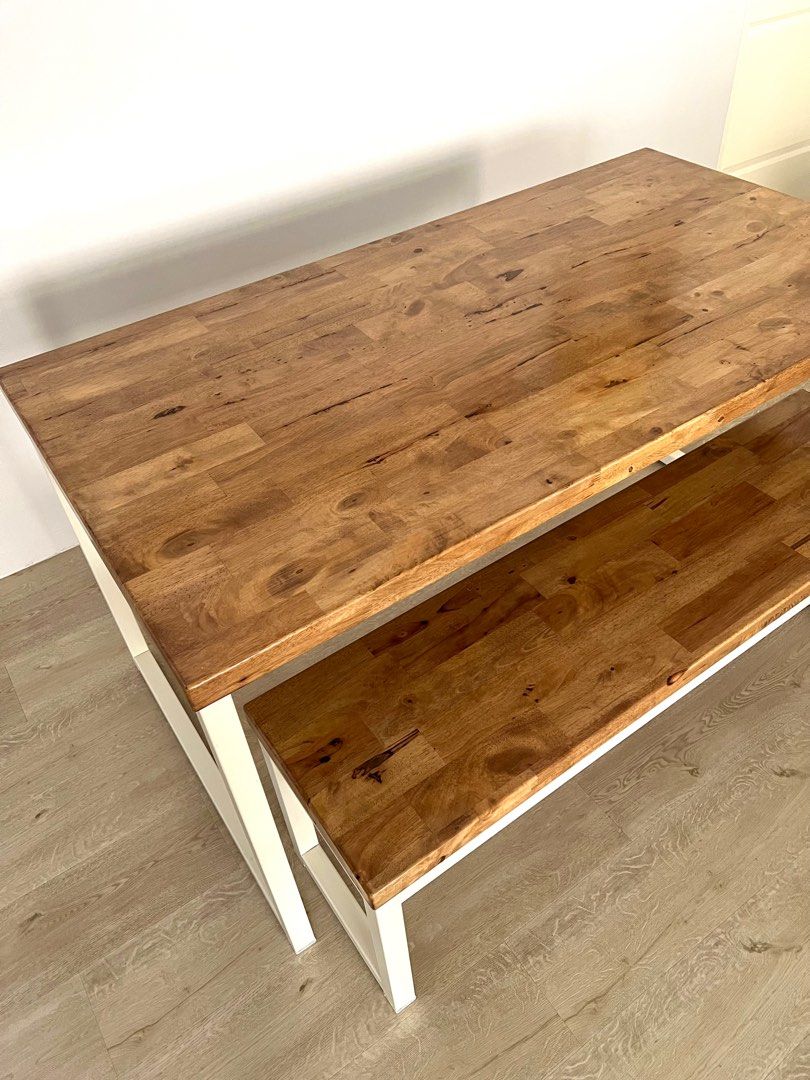 Dining Table and Bench (Butcher Block - Comfort Design), Furniture ...