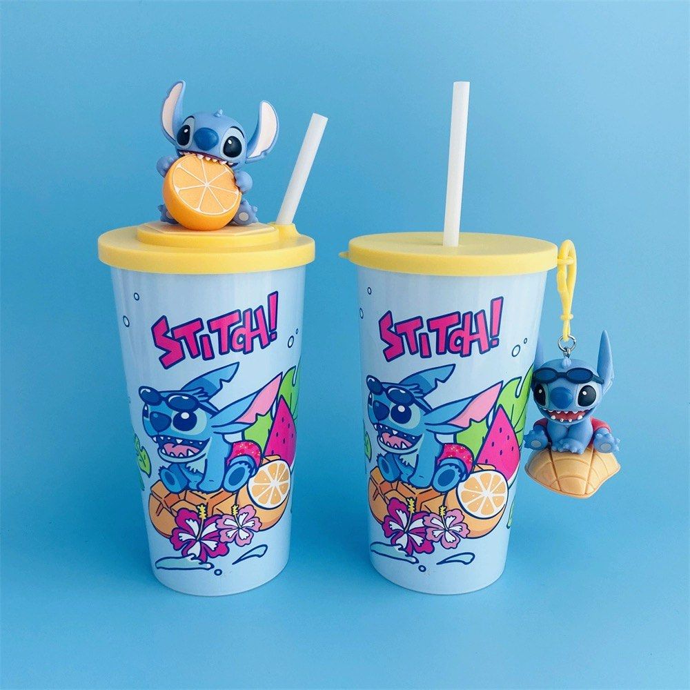 Disney Lilo & Stitch Angel Popcorn Bucket Cup Tumbler Figures Figurine ...