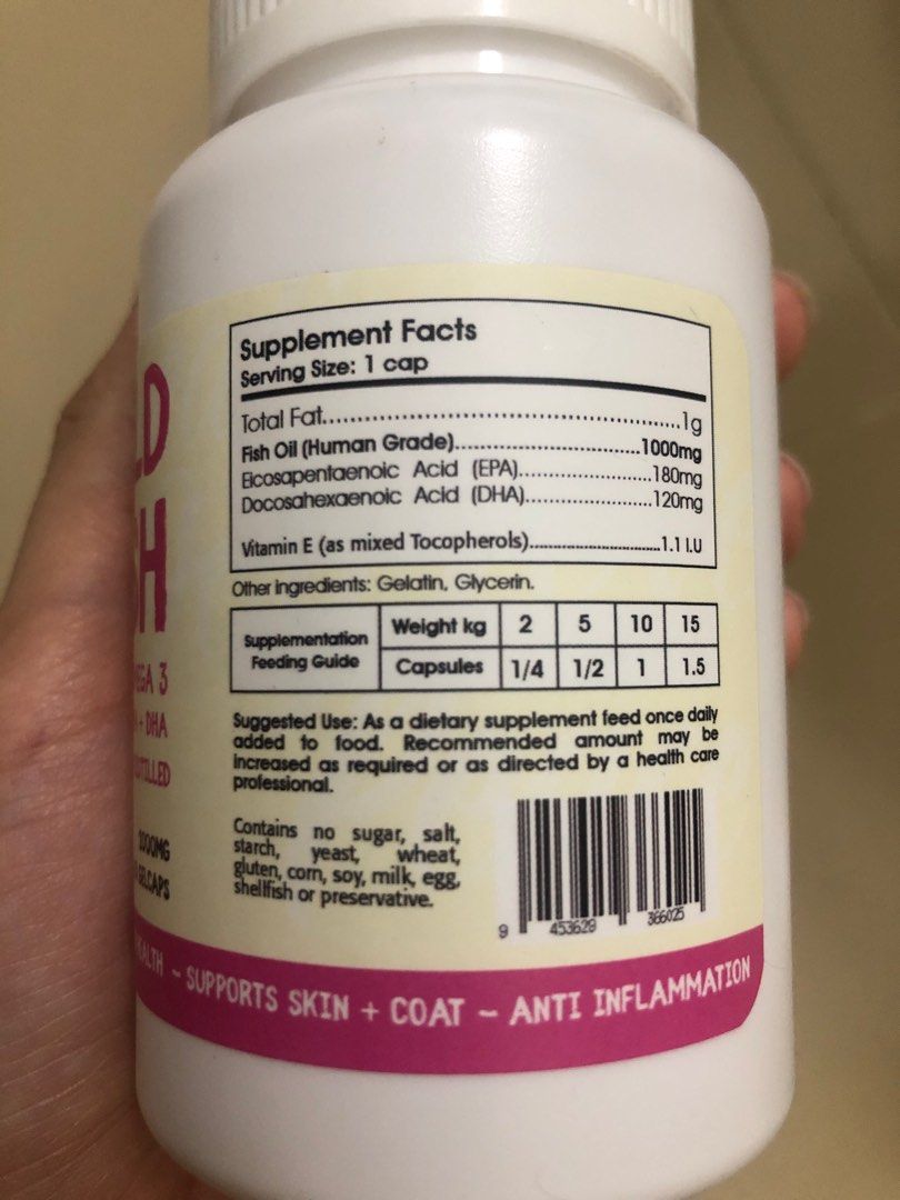 Dom & cleo wild fish oil dog cat supplement omega 3, Pet Supplies ...
