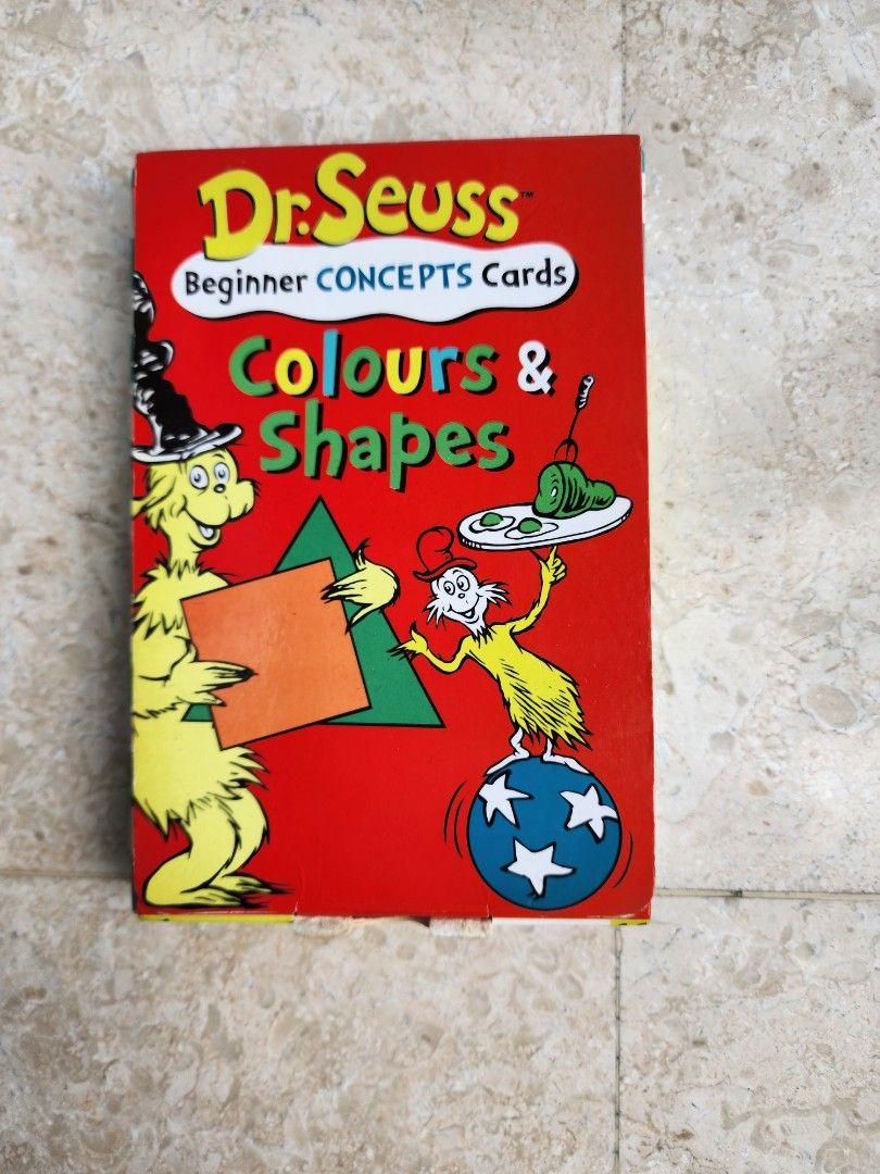 Dr Seuss Flash Cards Colours & Shapes, Babies & Kids, Infant Playtime ...