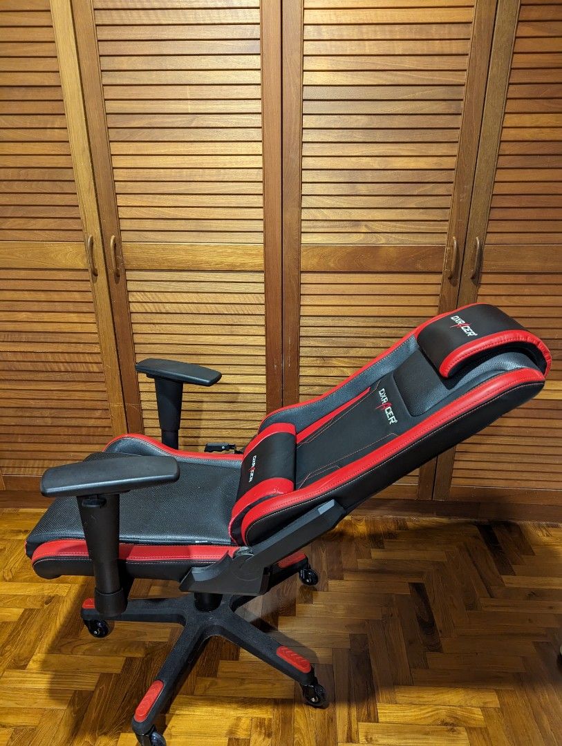 DXRacer Gaming chair - red, Furniture & Home Living, Furniture, Chairs ...