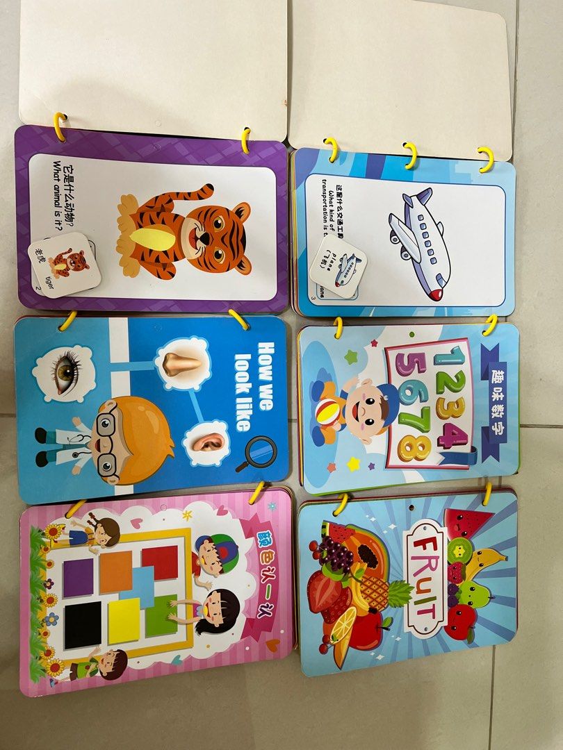 Early Learning Bilingual Busy Book DIY Quiet Book Activity Book ...