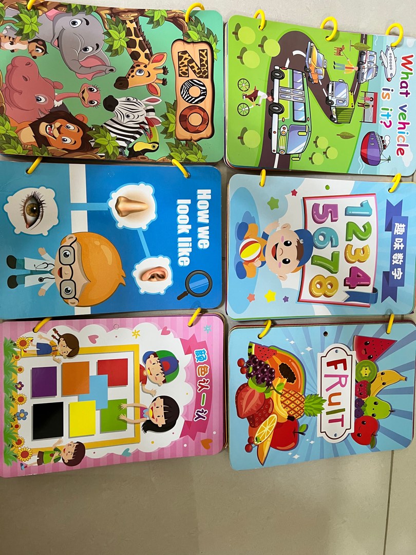 Early Learning Bilingual Busy Book DIY Quiet Book Activity Book ...