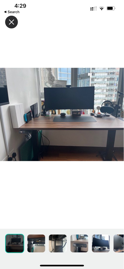 ergotune amp desk (walnut), Furniture & Home Living, Furniture, Tables ...