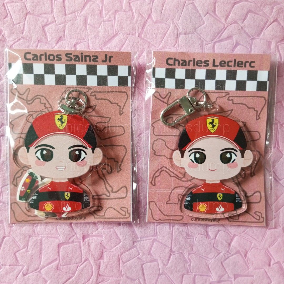 f1 scuderia ferrari drivers fanmade keychain on Carousell