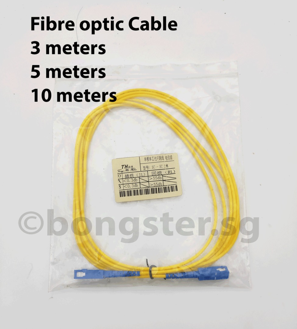 Fibre optic cable 3 meters 5 meters 10 meters, Computers & Tech, Parts ...