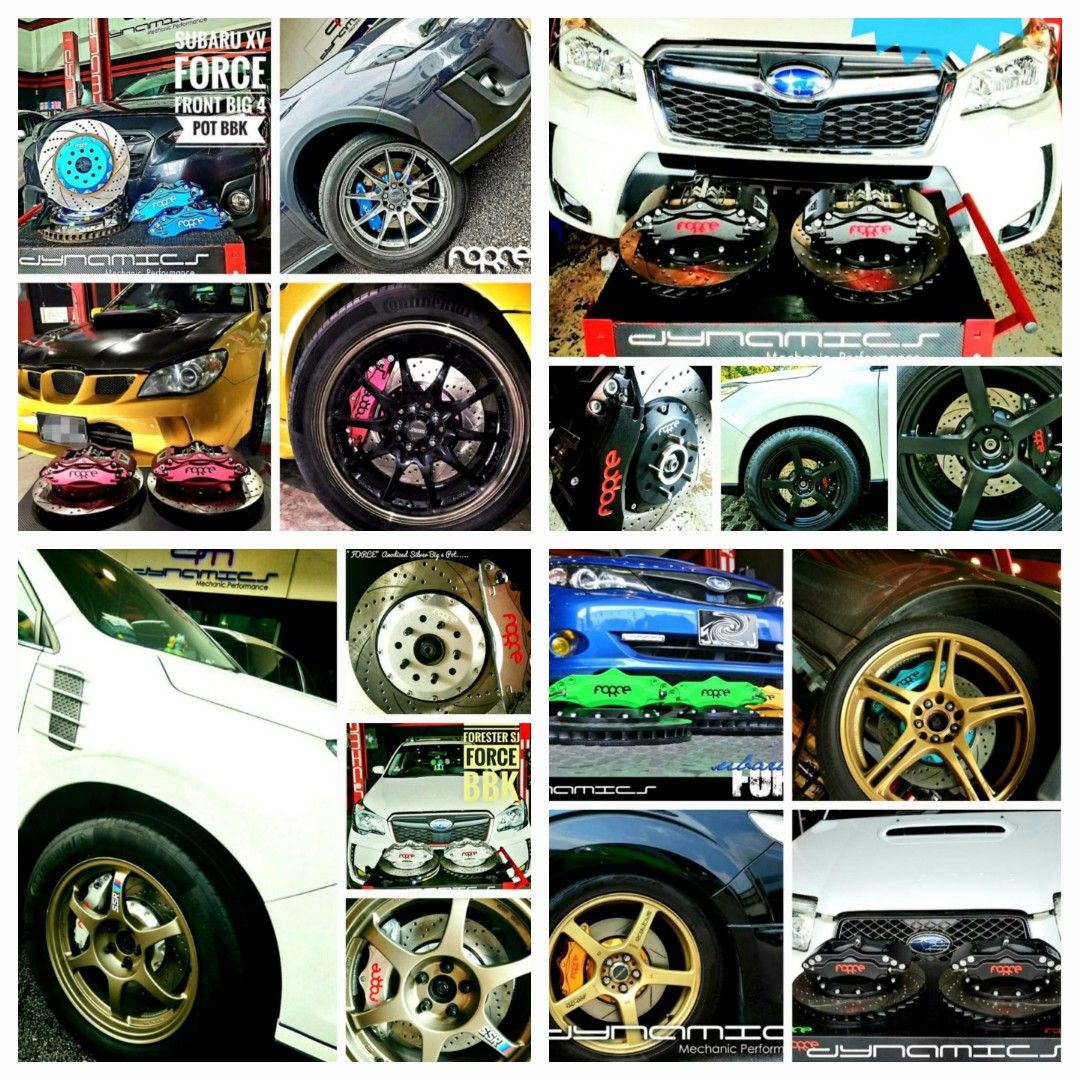 FORCE : Front Big 4 or 6 Pot Big Brake Kit (BBK) for Subaru, Car ...