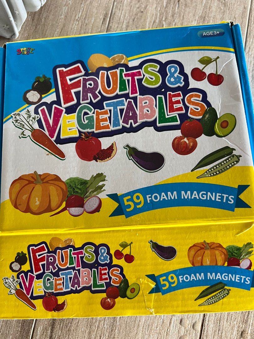 Fruits and vegetables foam magnets, Hobbies & Toys, Toys & Games on ...