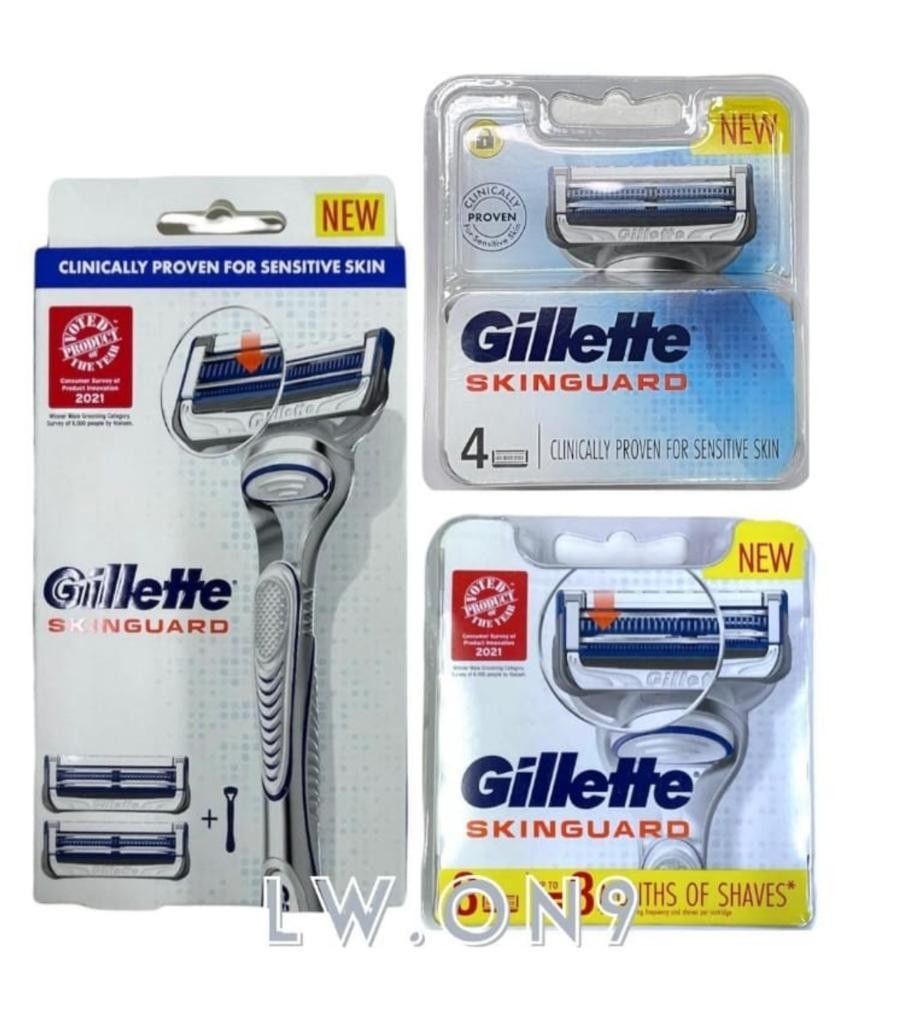 GILLETTE NEW SKINGUARD CLINICALLY PROVEN FOR SENSITIVE SKIN AVAILABLE 3 ...