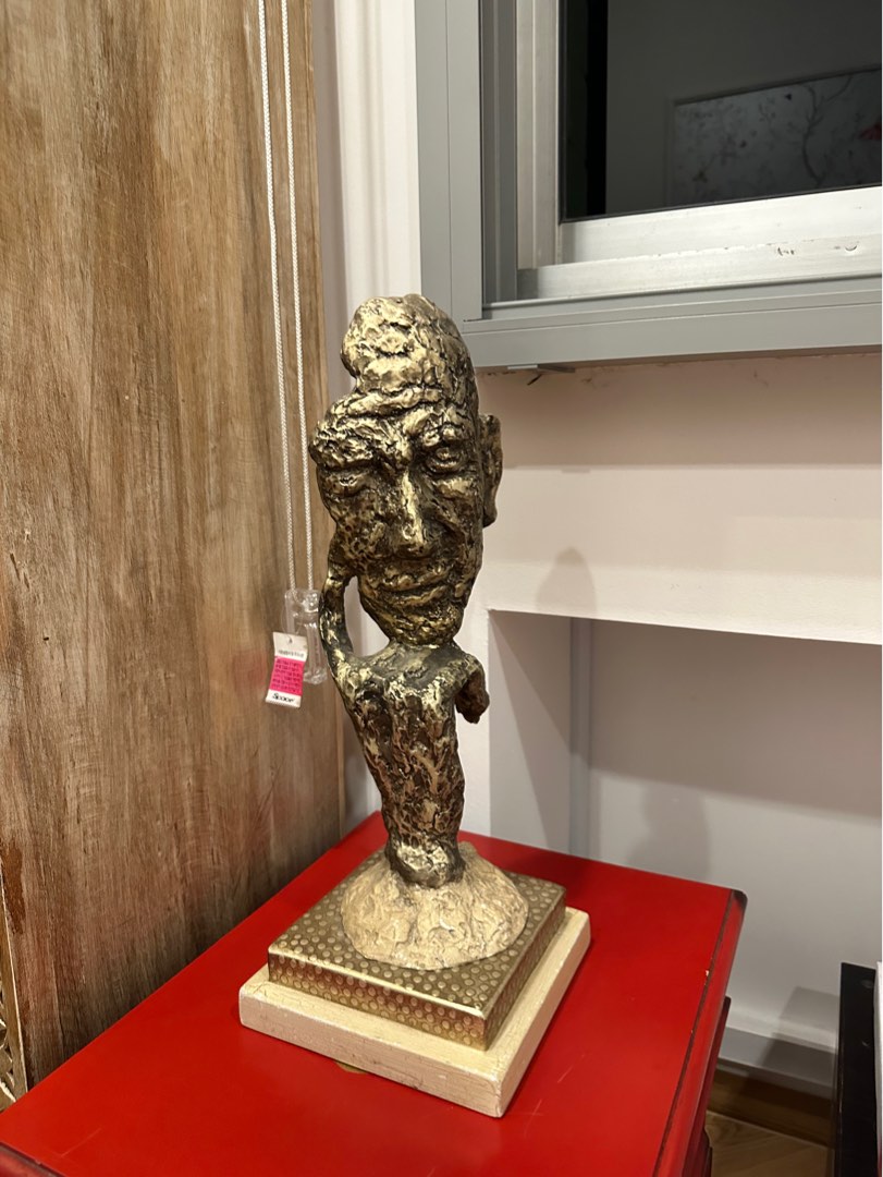 Gold thinking man sculpture, Furniture & Home Living, Home Decor, Other ...