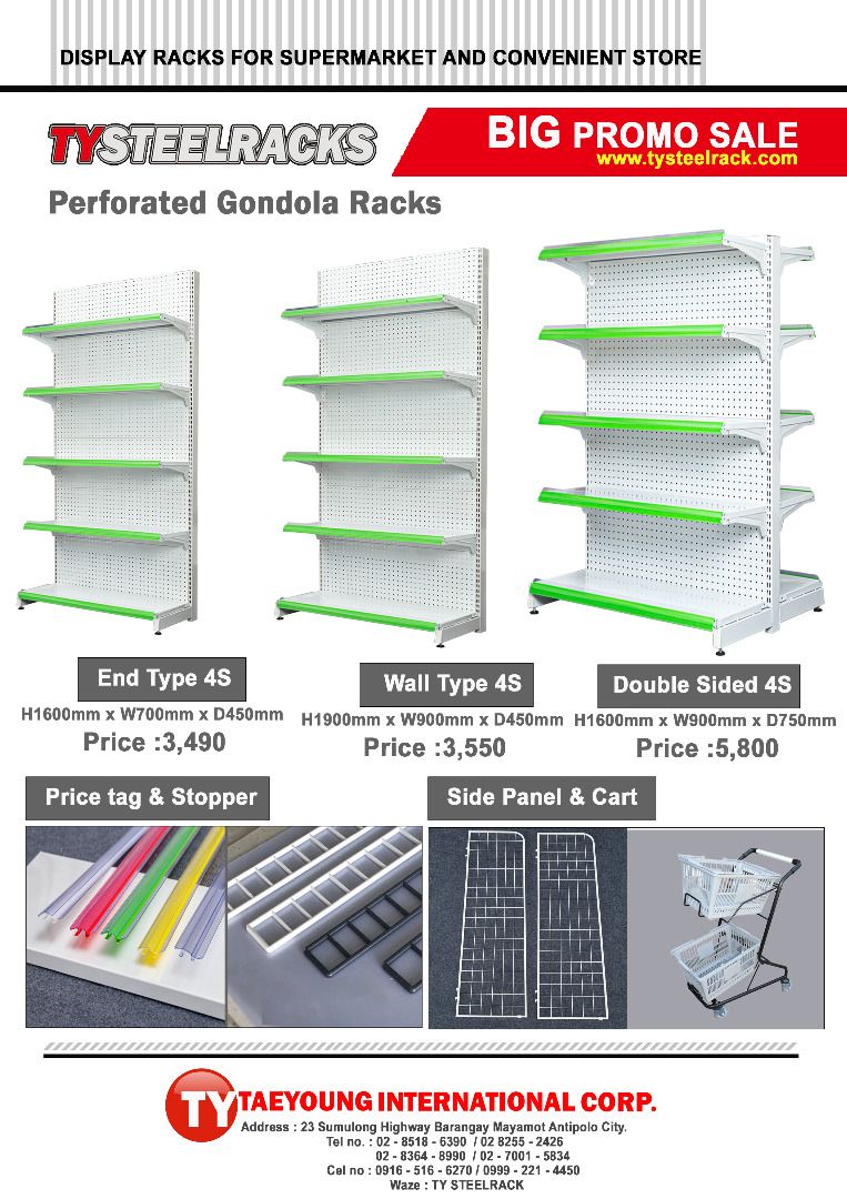 Gondola grocery racks perforated racks display high quality, Furniture ...