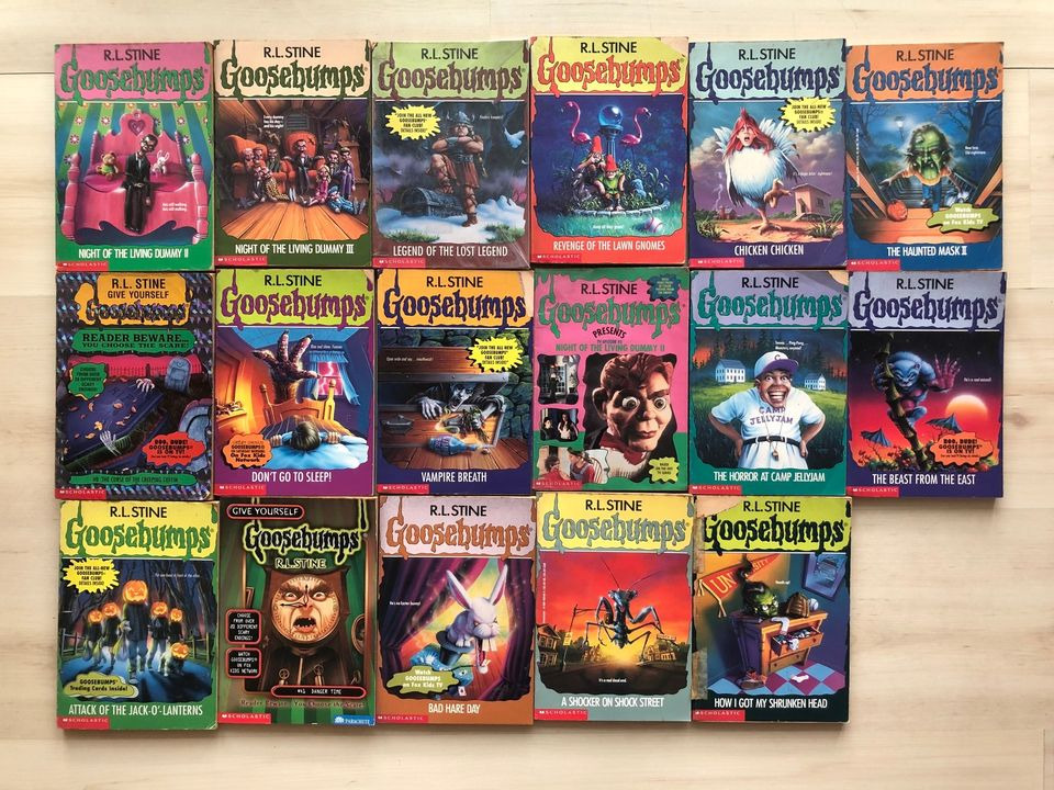 Goosebumps book set (17 books + 2 books free) on Carousell