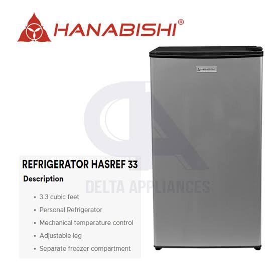 Hanabishi Refrigerator Hasref 33, TV & Home Appliances, Kitchen ...