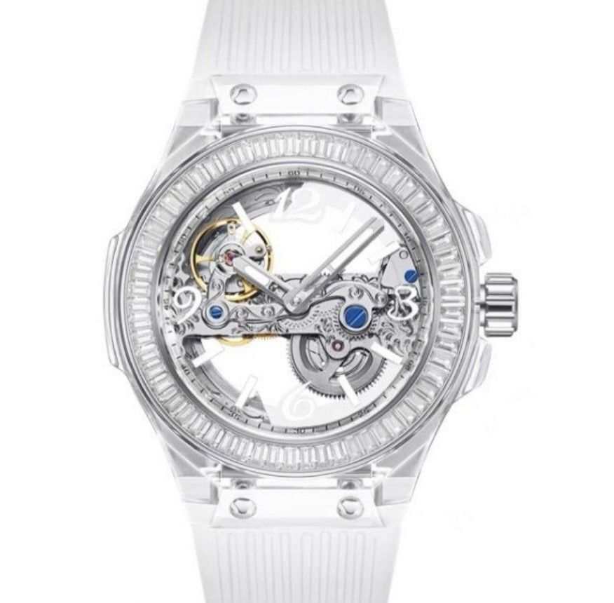 HANBORO Transparent Automatic Mechanical Watch, Luxury, Watches on ...