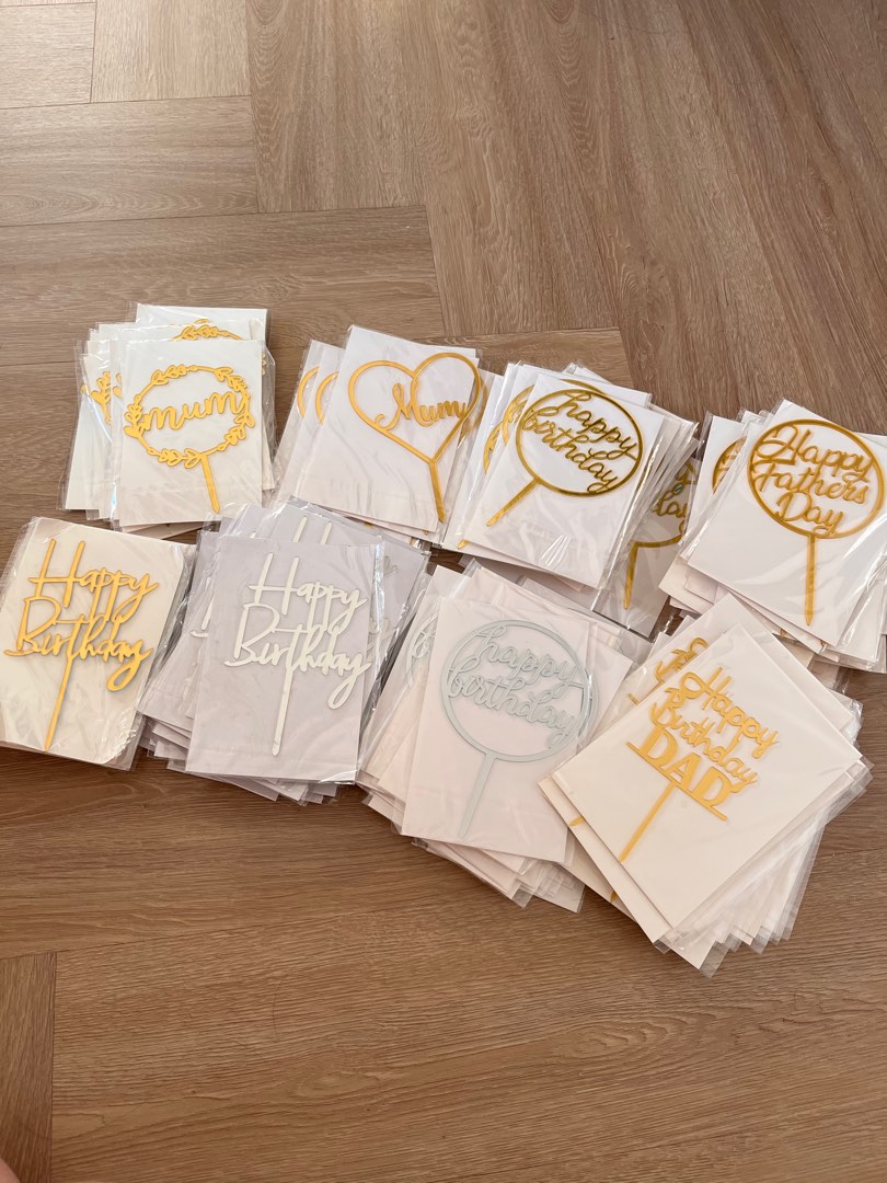 Happy Birthday Cake Topper Tag, Hobbies & Toys, Stationery & Craft ...