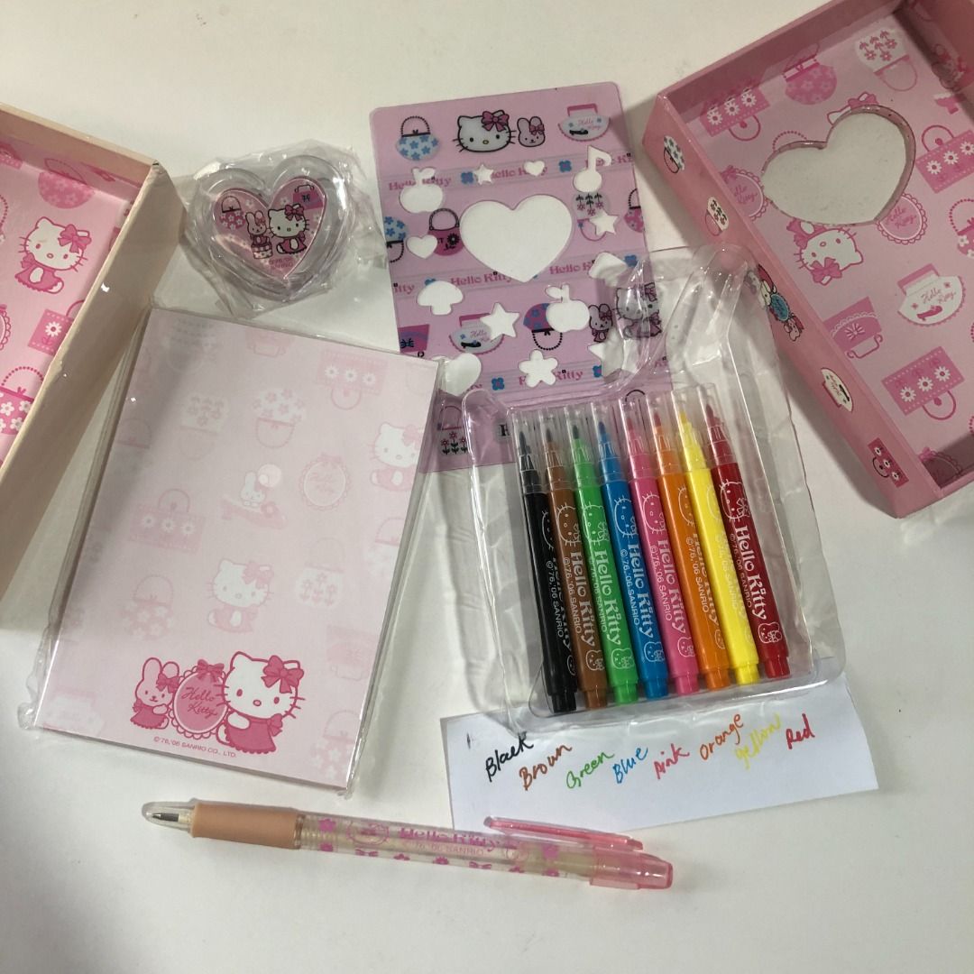 Hello Kitty Stationery Set pen no ink#1815, Hobbies & Toys, Stationary ...
