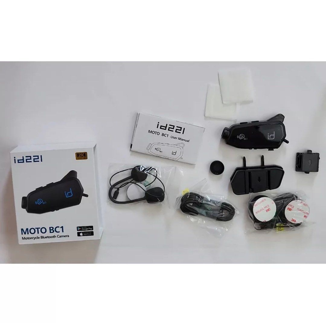 id221 MOTO BC1 Motorcycle Helmet Bluetooth Camera Communicator, Motorcycles, Motorcycle ...