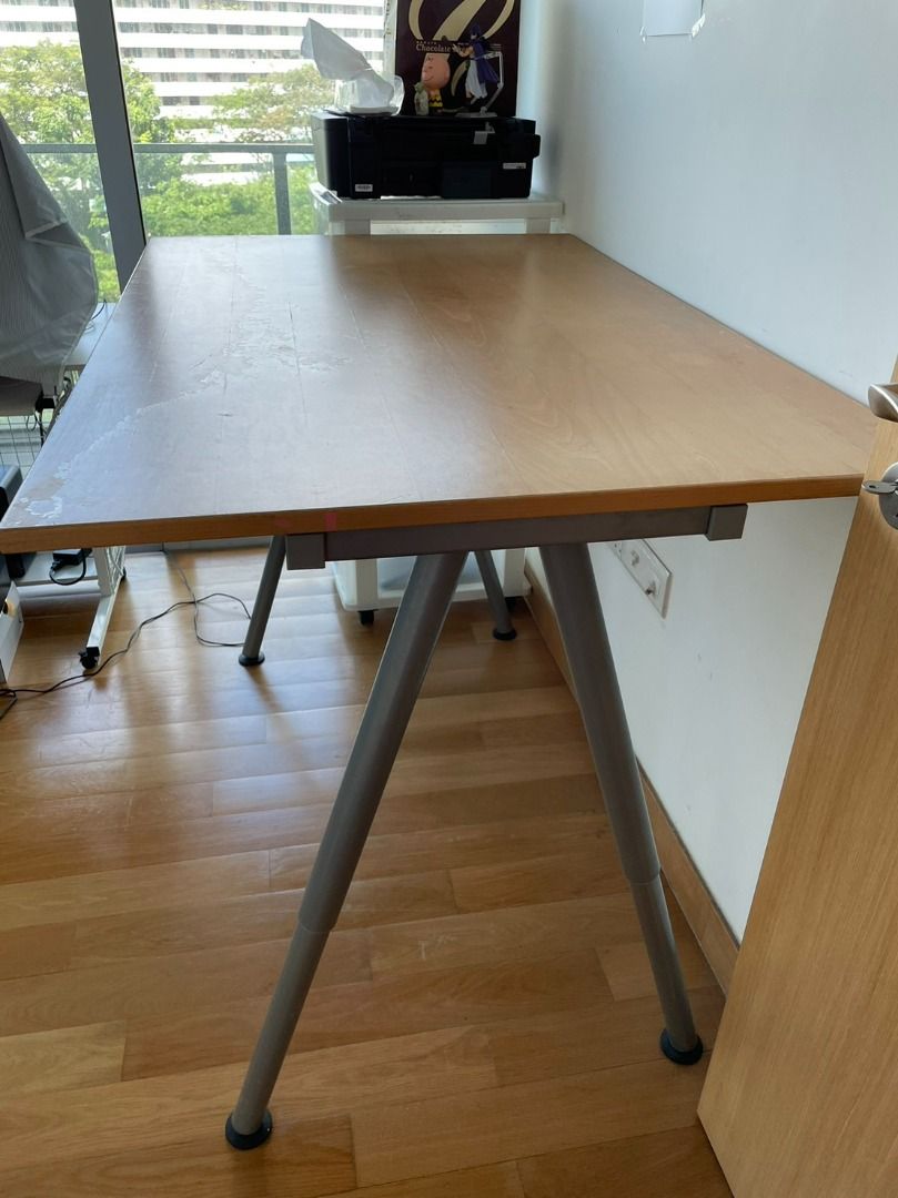 IKEA Galant Desk A-leg, Furniture & Home Living, Furniture, Tables ...
