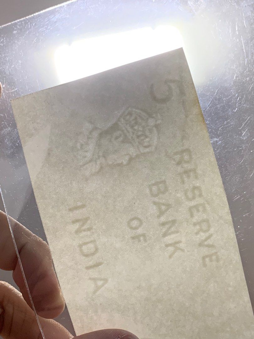 India 5 rupee watermark paper, Hobbies & Toys, Memorabilia ...