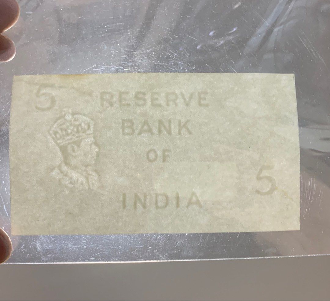 India 5 rupee watermark paper, Hobbies & Toys, Memorabilia ...