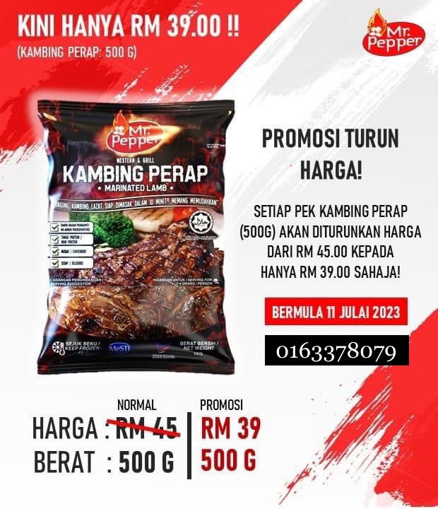 Kambing Perap Mr Pepper, Food & Drinks, Chilled & Frozen Food on Carousell
