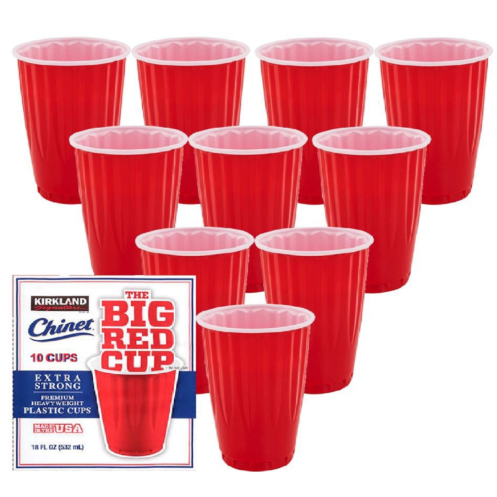 KIRKLAND THE BIG RED CUP EXTRA STRONG HEAVY WEIGHT PLASTIC CUPS ...