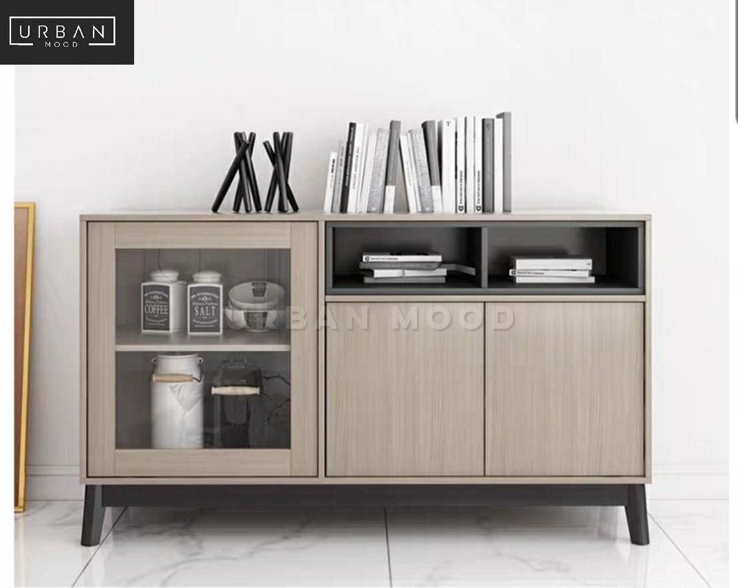 KITSCH Rustic Ash Grey Kitchen Cabinet, Furniture & Home Living ...