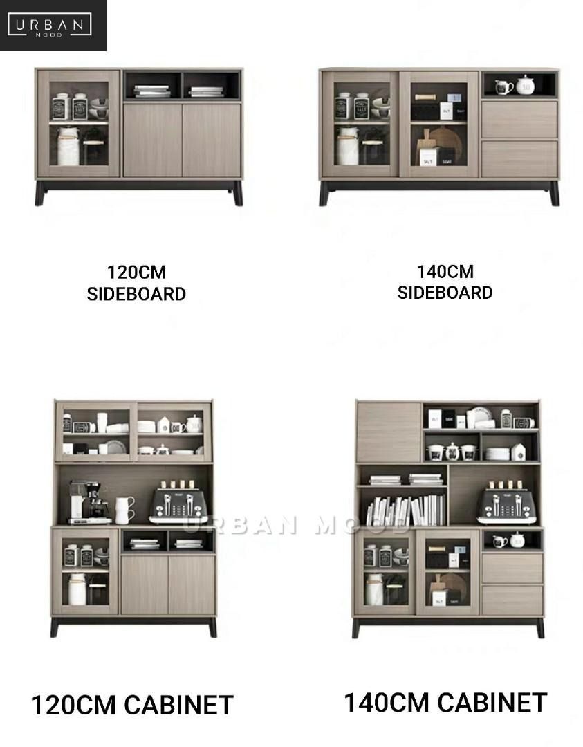 KITSCH Rustic Ash Grey Kitchen Cabinet, Furniture & Home Living ...