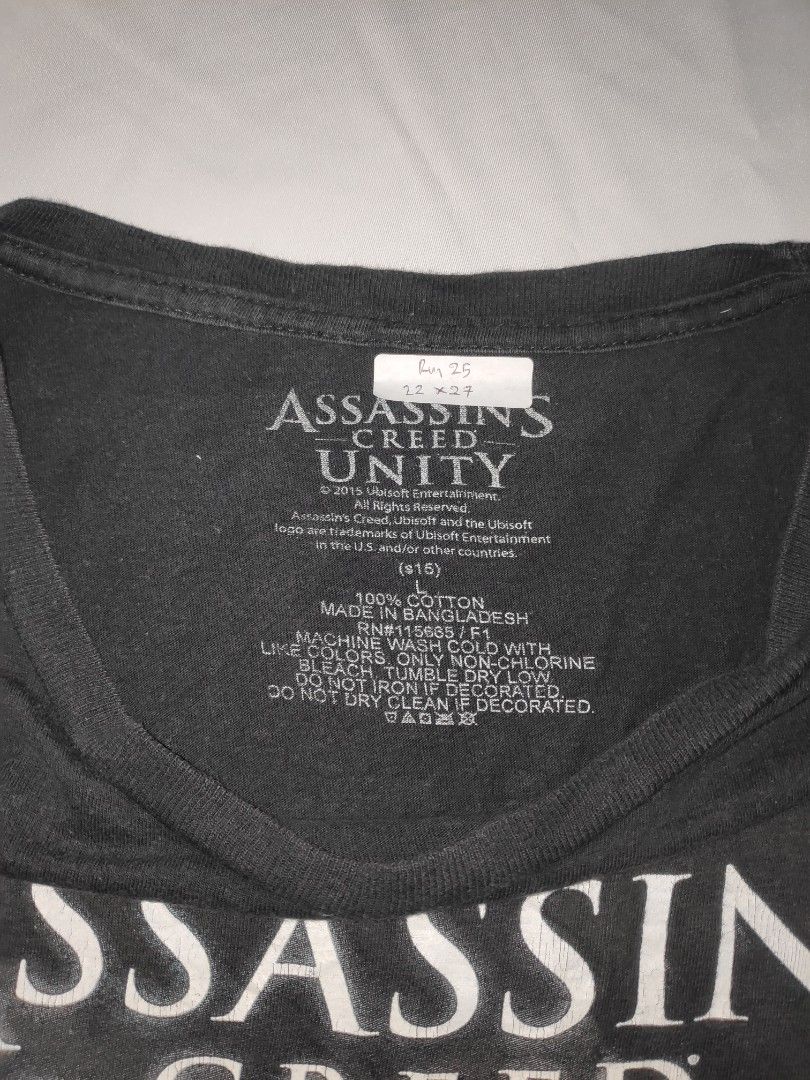 (L) ASSASSIN'S CREED UNITY, Men's Fashion, Tops & Sets, Tshirts & Polo ...