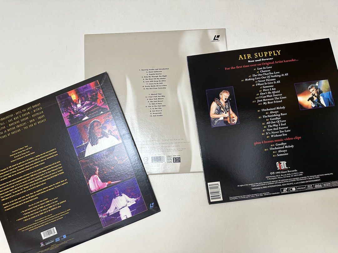 Laser Disc : Eagle/Air Supply/ Yani, Hobbies & Toys, Music & Media, CDs ...