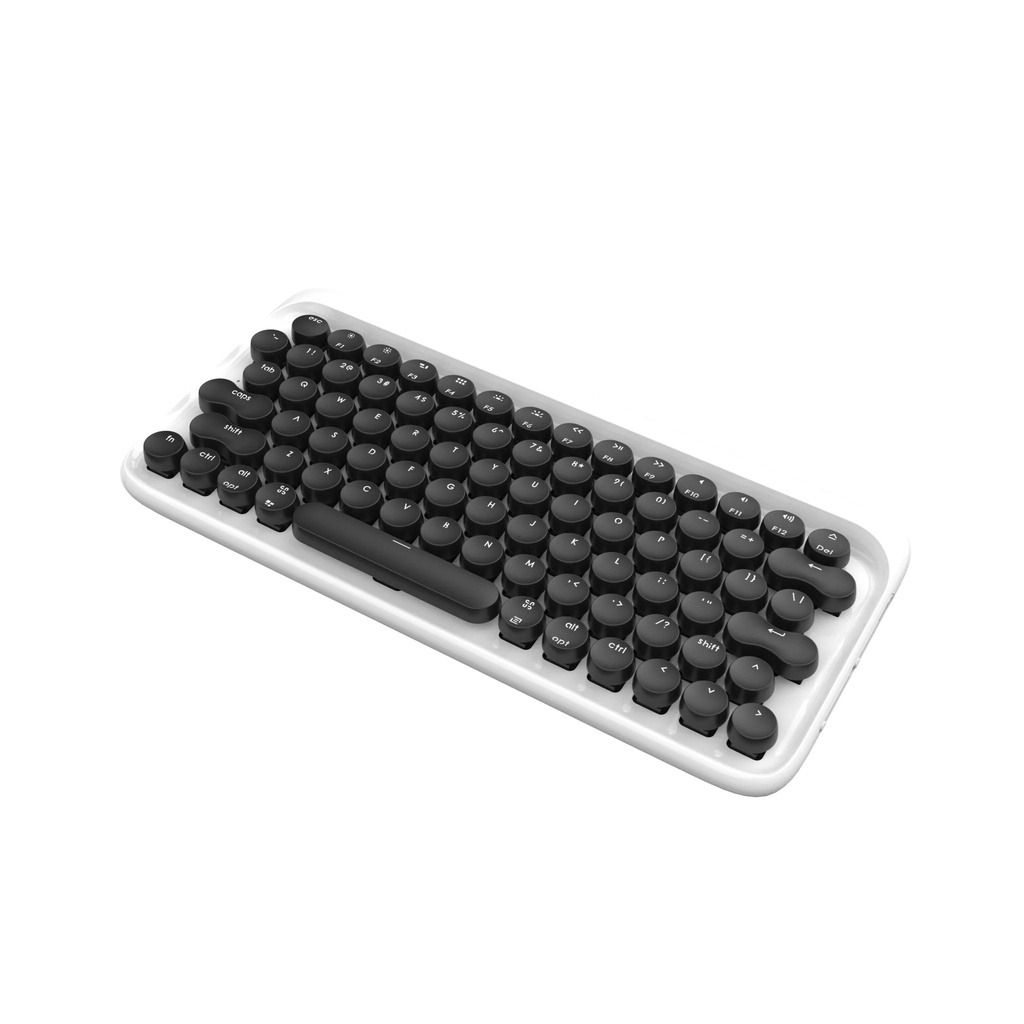 Lofree DOT Typewriter Inspired Pure White Bluetooth Mechanical Keyboard ...
