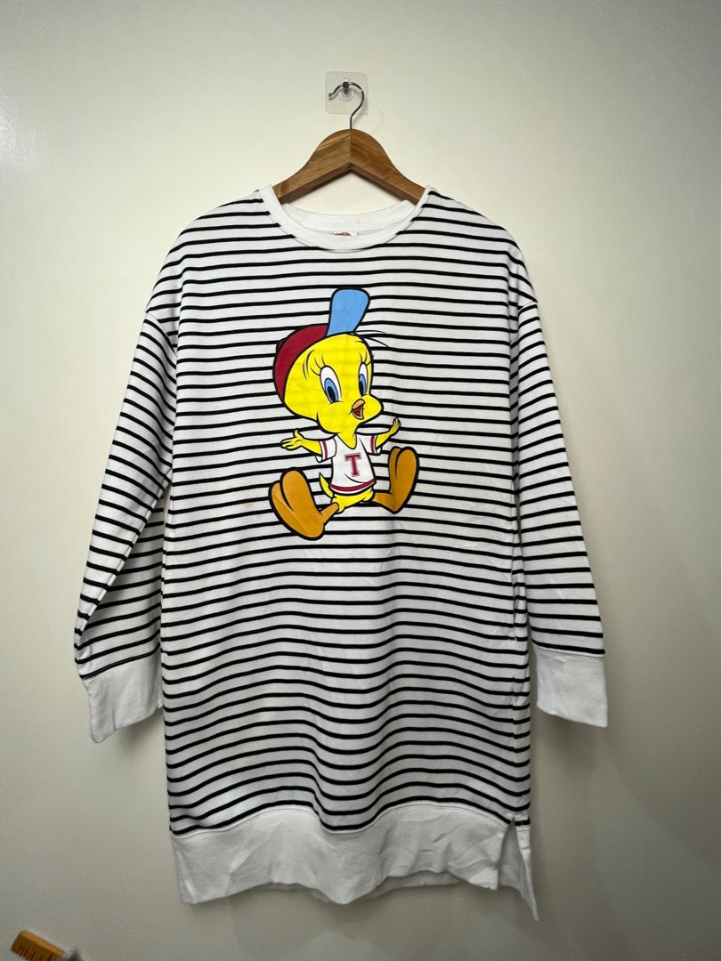 Looney Tunes Tweety Bird Striped Dress (L) on Carousell
