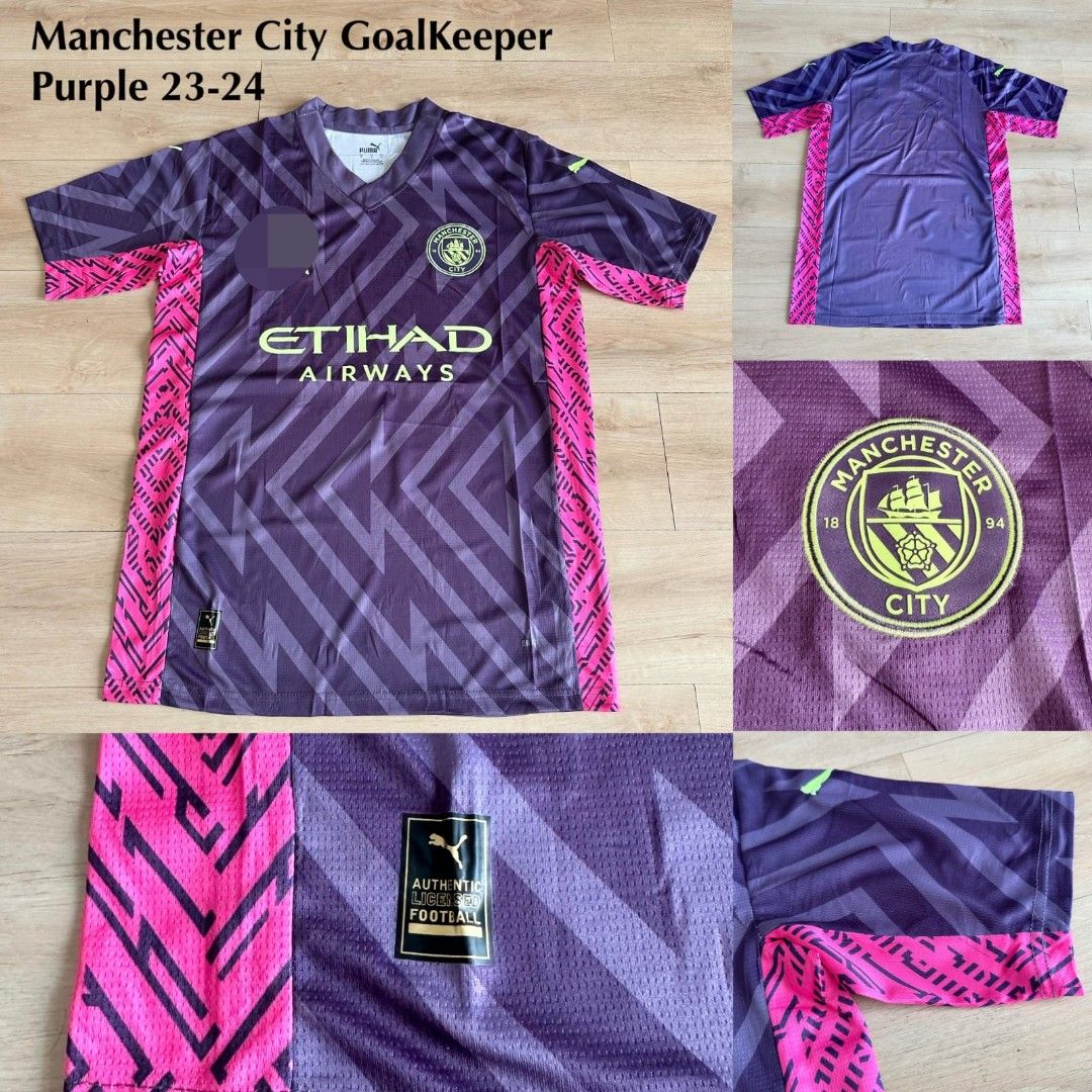 Manchester city goalkeeper purple 23/24 jersey, Men's Fashion ...
