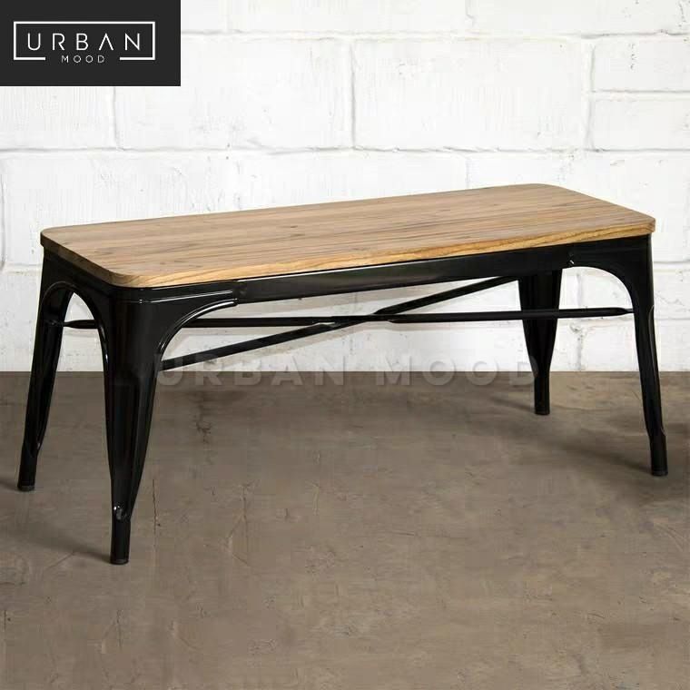 MEDIAN Industrial Tolix Dining Bench, Furniture & Home Living ...