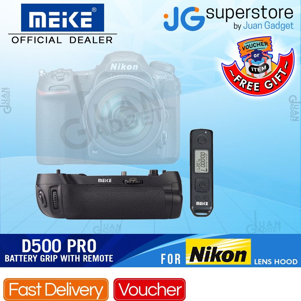 Meike MK-D500 Pro Built-in 2.4GHz FSK Battery Grip Holder Pack With ...