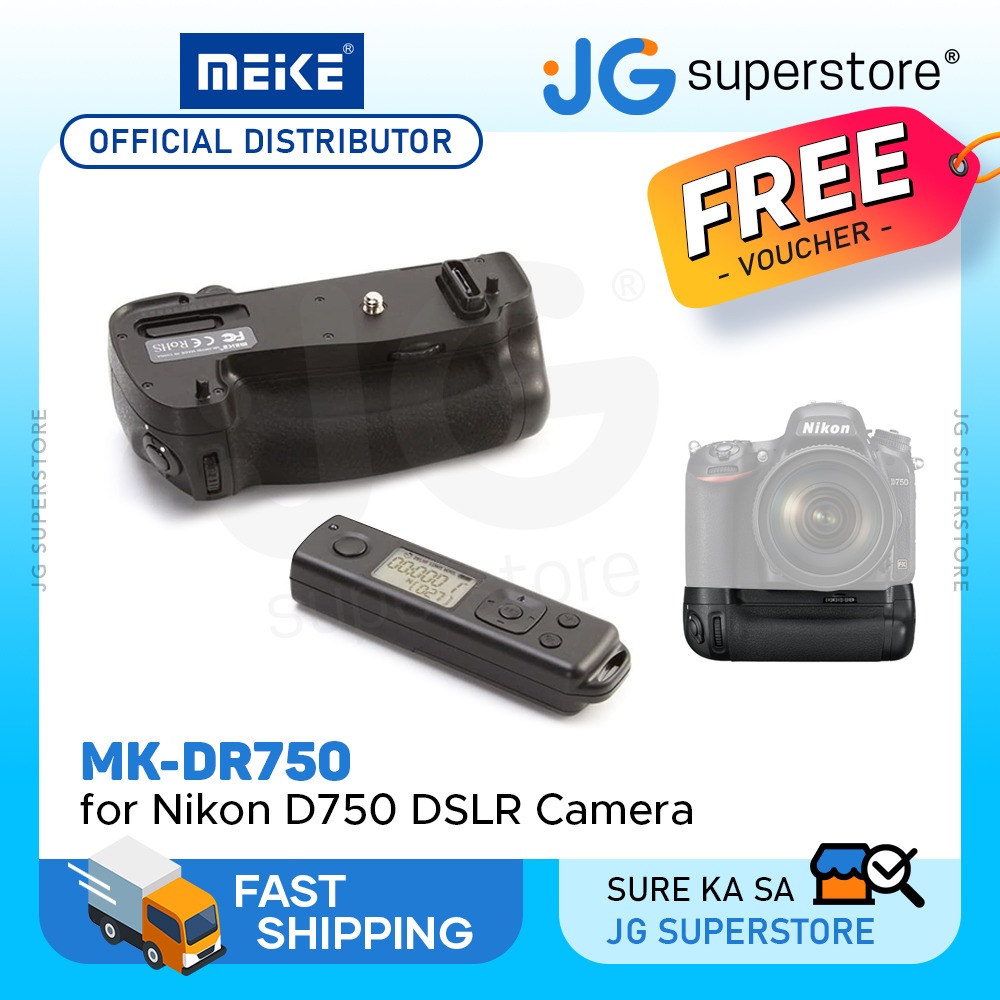 Meike MK-DR750 PRO Power Battery Grip with EN-EL15 Battery Slot, AA/LR6 ...