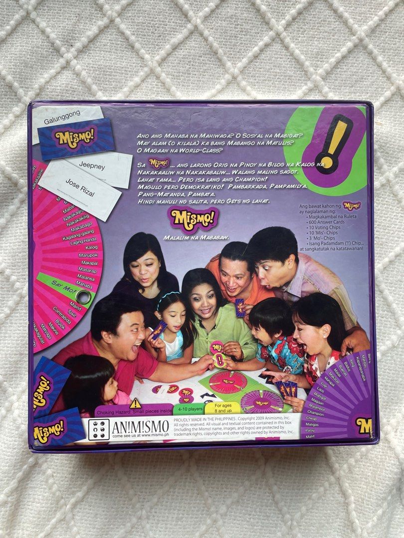 Mismo Pinoy Board Game, Hobbies & Toys, Toys & Games on Carousell