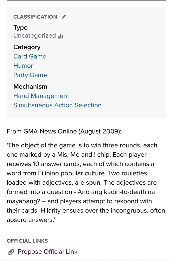 Mismo Pinoy Board Game, Hobbies & Toys, Toys & Games on Carousell