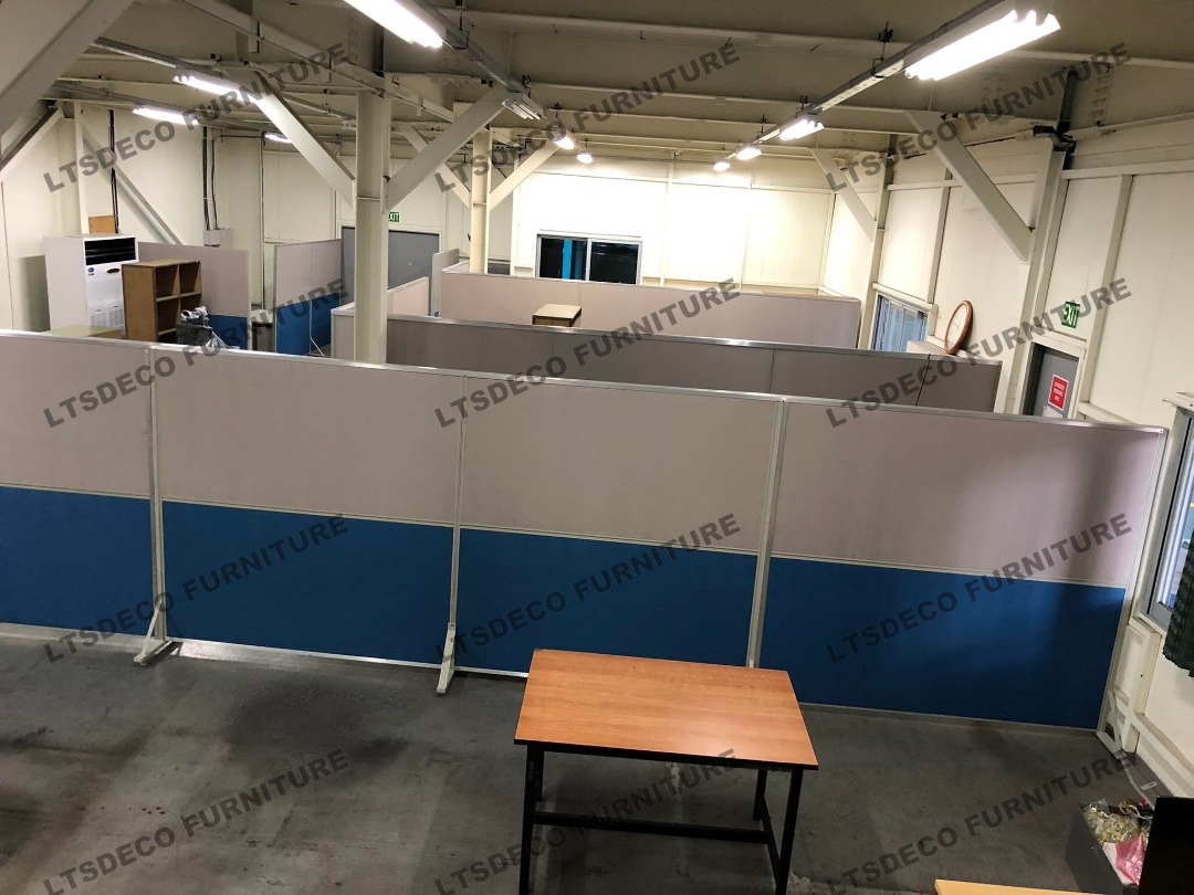 MODULAR PARTITION WORKSTATION FULL FABRIC WALL PANEL OFFICE PARTITION ...