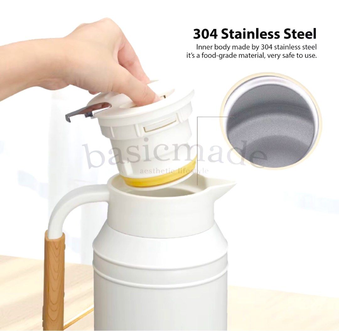 Mosh! Tabletop Tank 1.5L Japan Double Wall Vacuum Thermal Flask Minimal ...